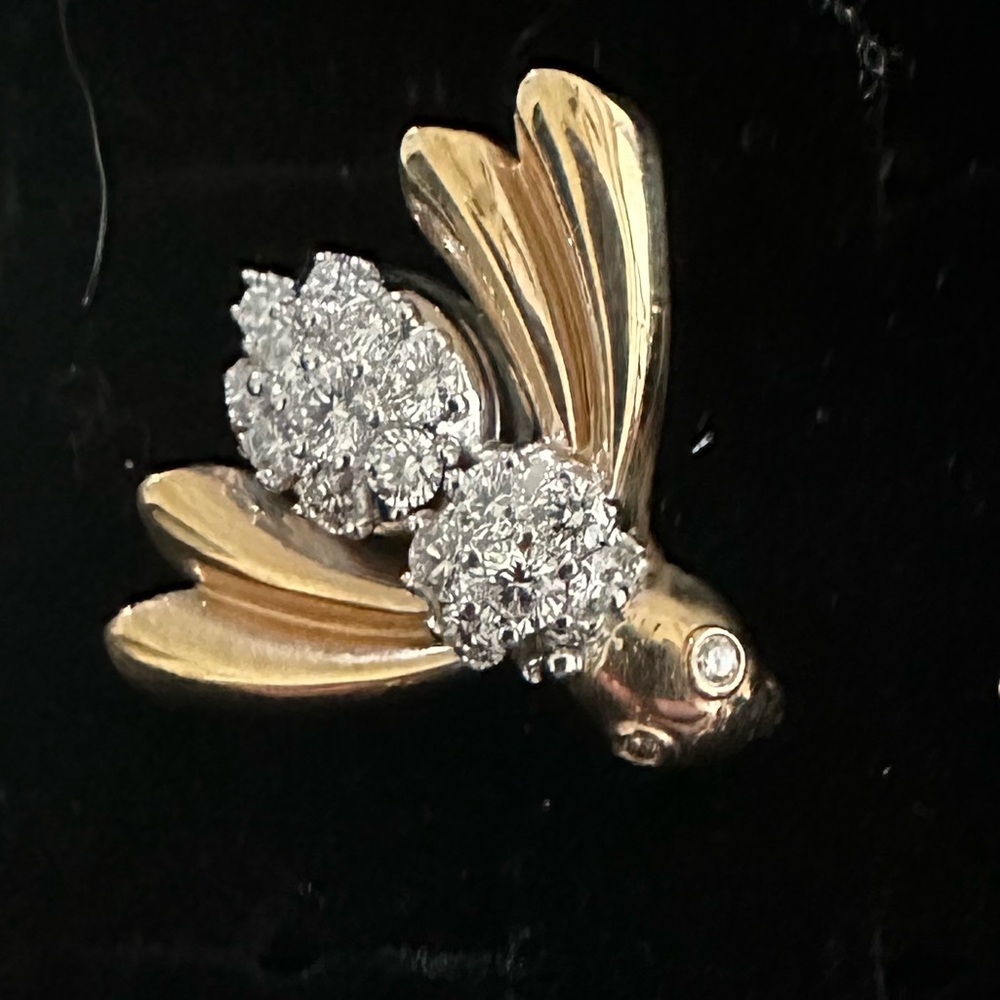 Mary Kay Diamond Runner Up Bee Pin 14 Karat Gold 1.1 … - Gem